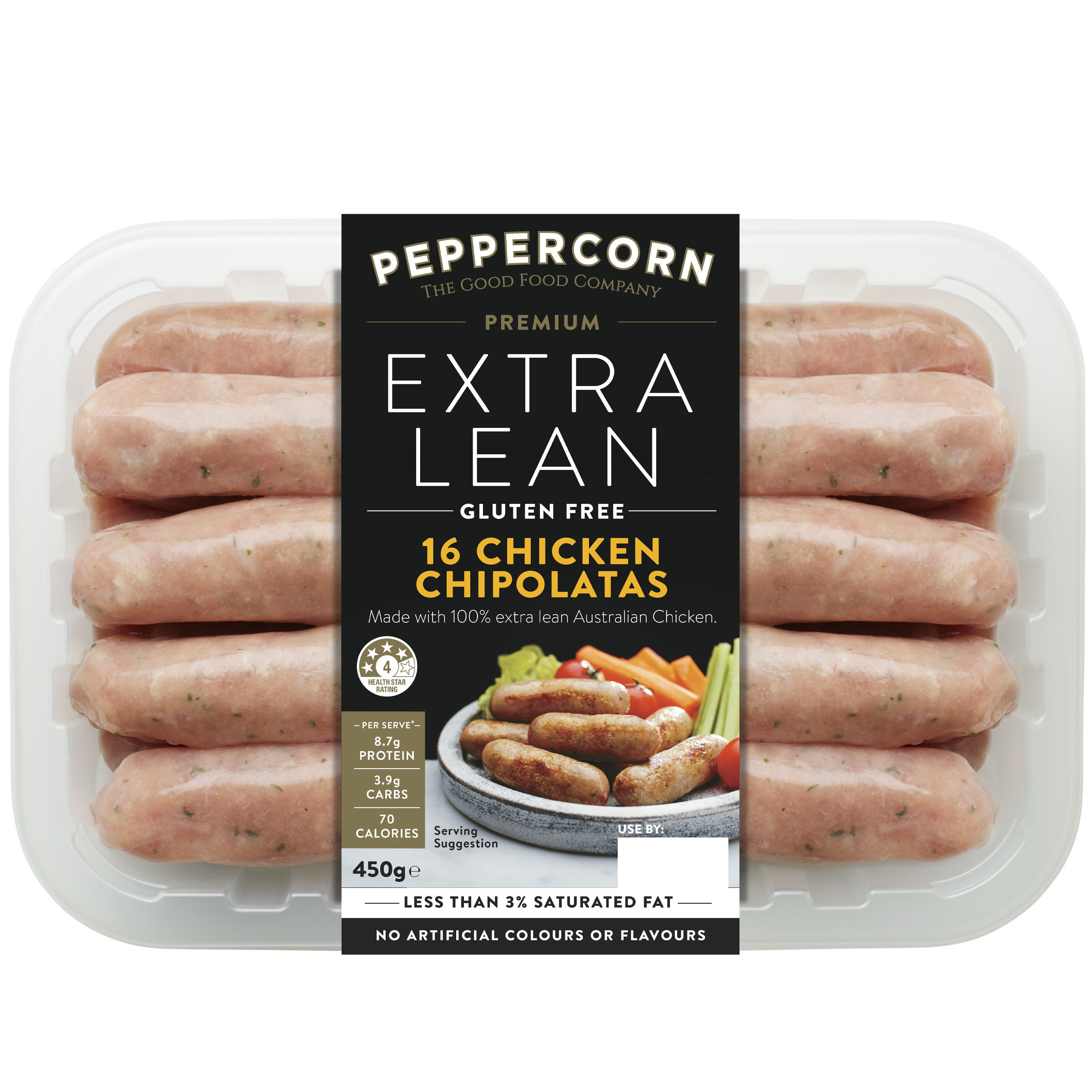 Chicken Chipolatas - Peppercorn